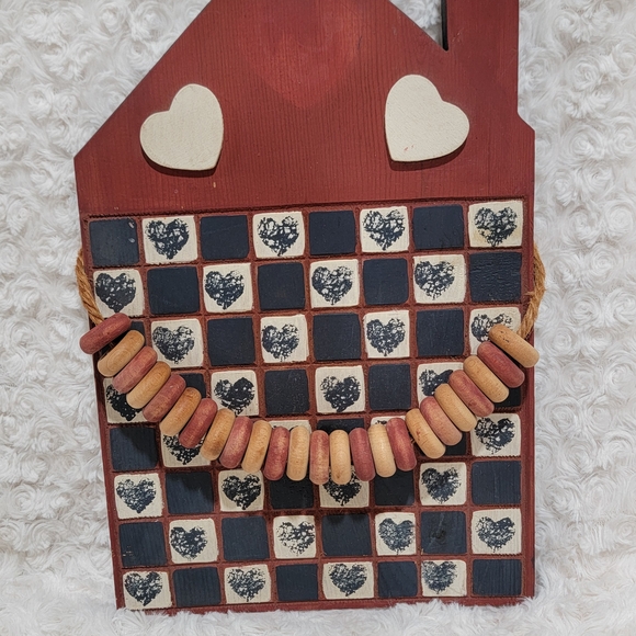 Accents | Primitive Checkerboard Hand Painted Farm House Granny Cottage ...